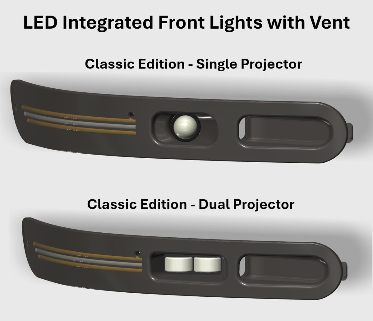 993 94-98 LED Integrated Front Lights - Classic Edition with Vent ...